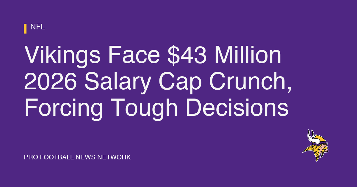 Vikings Salary Cap Crunch 2026 | Minnesota Vikings News | Pro Football ...
